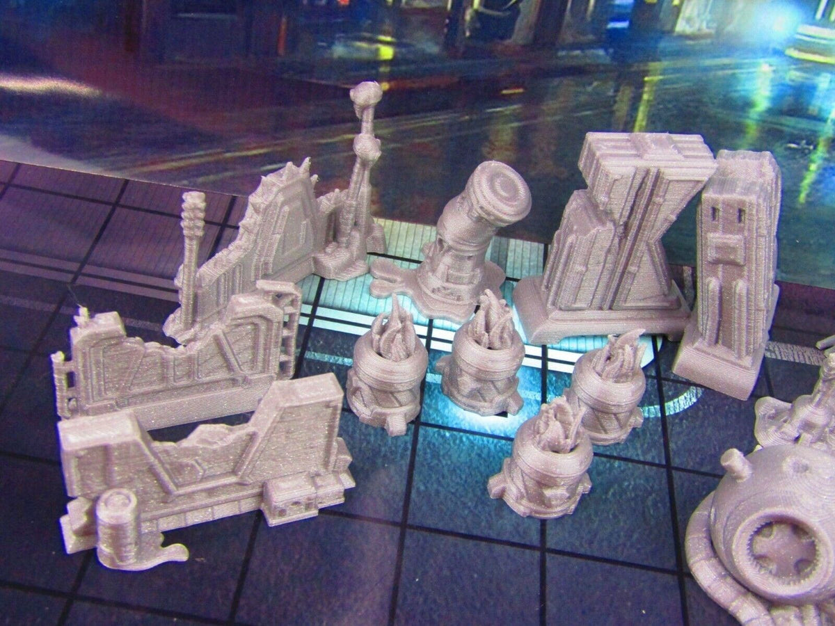 14pc Junkyard Scrap Garbage Scenery Scatter Terrain 3D Printed Model 3 ...