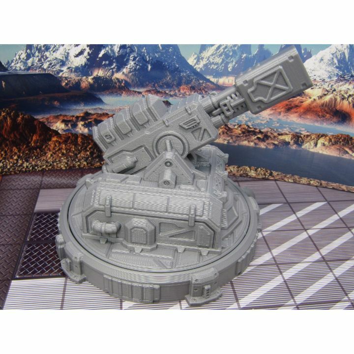 Large Anti Aircraft Gun Turret Scatter Terrain Scenery Miniature 3D Pr ...