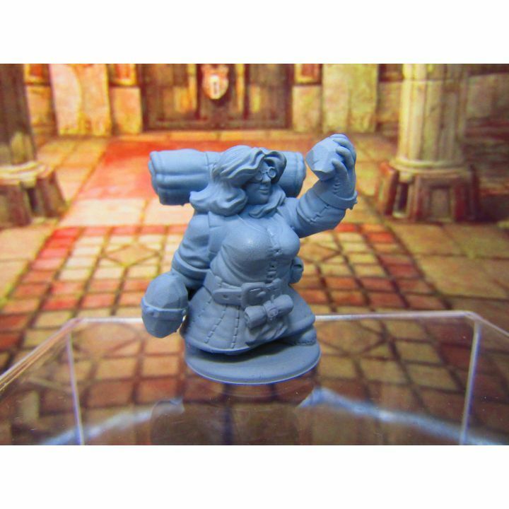 Female Dwarven Artificer Archaeologist Mini Miniature Dwarf 3D Printed ...