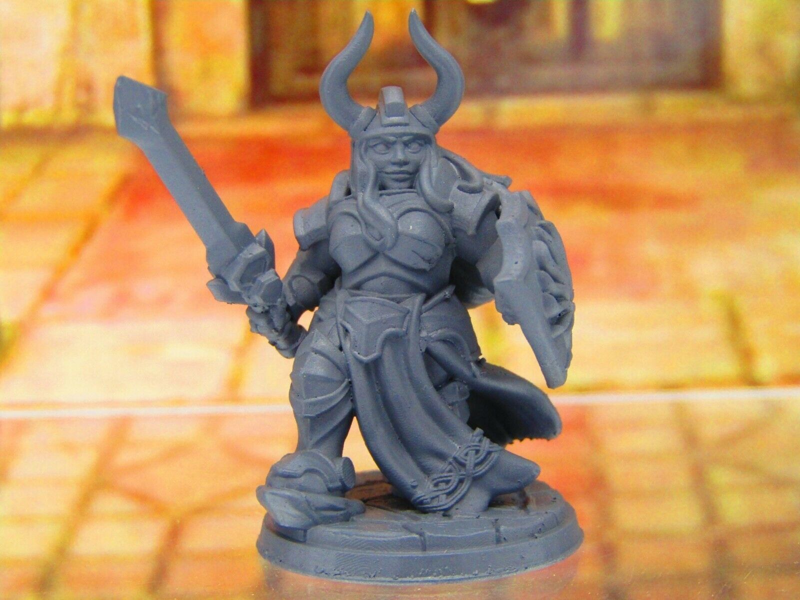 Dwana the Dwarven Warrior Queen Female Dwarf Mini Miniatures 3D Printe ...