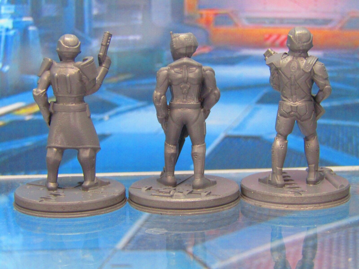 3pc Human Sci Fi Soldier Alliance Patrol Set Mini Miniature 3D Printed ...
