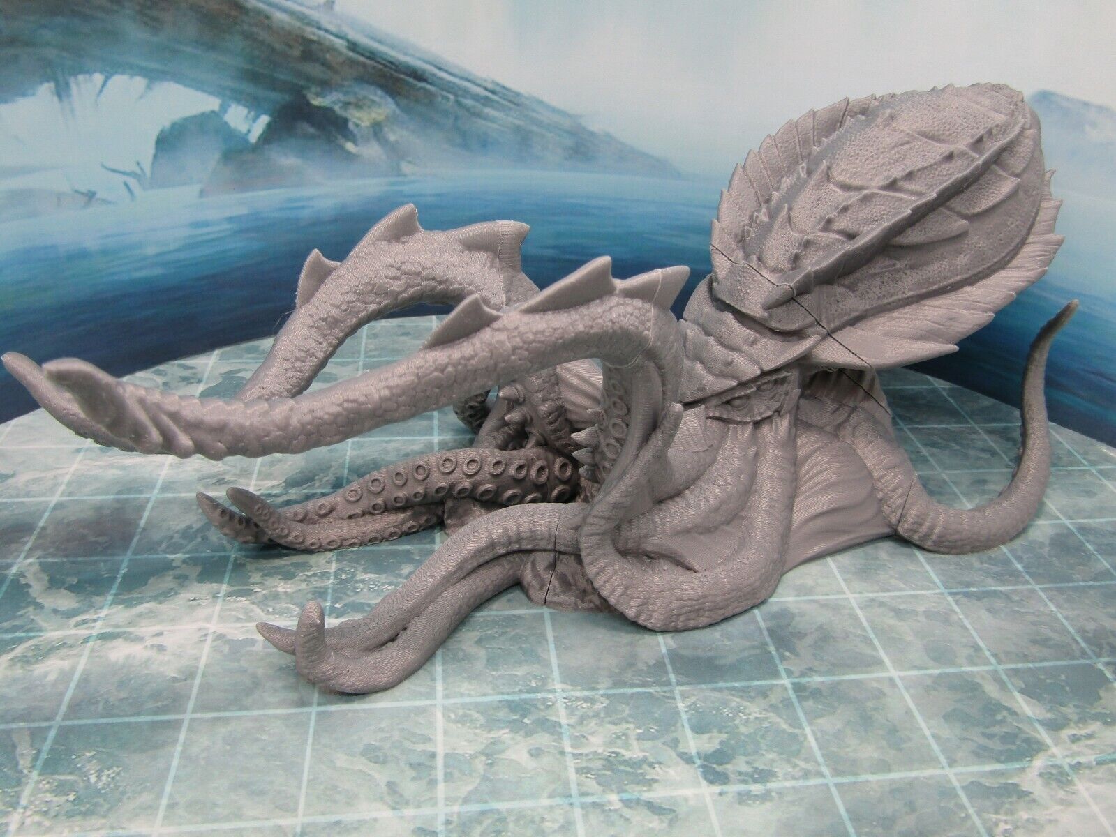 Kraken Sea Monster Mini Miniature Figure Scenery Terrain 3D Printed Mo ...