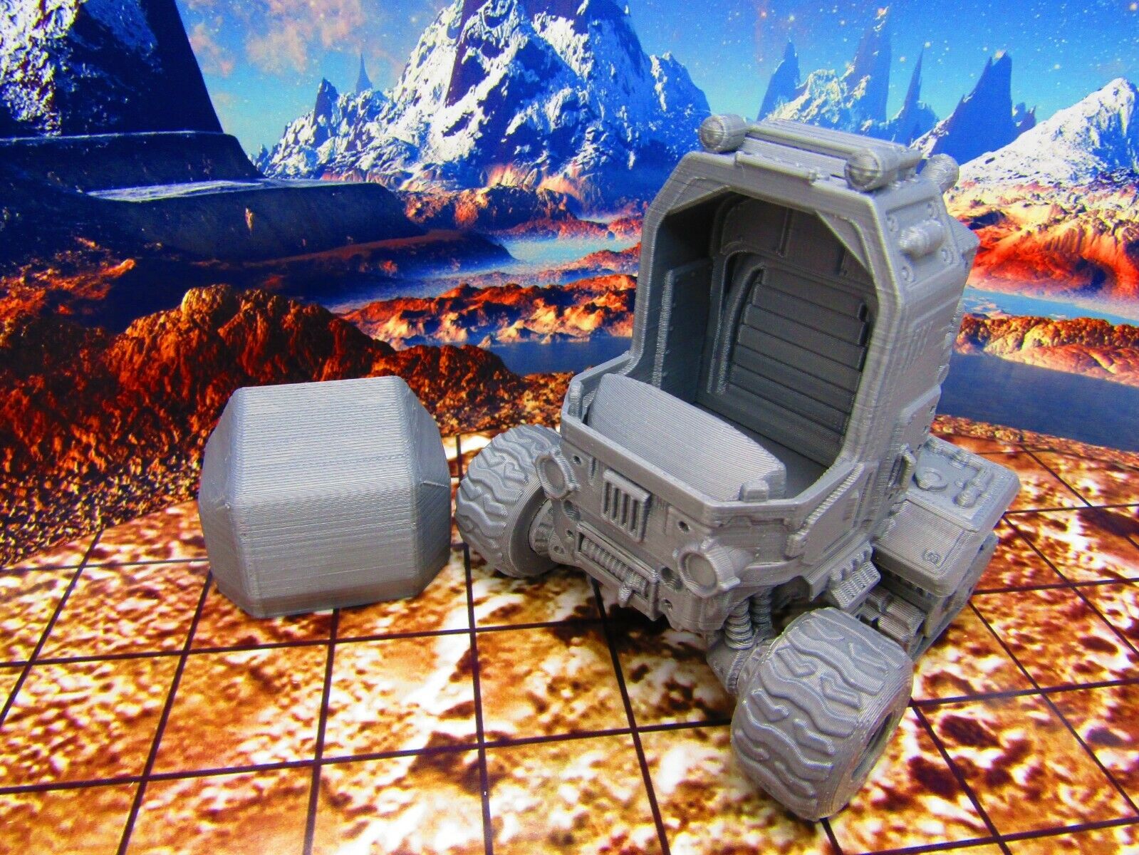 Rover Explorer Truck ATV Vehicle Terrain Scenery Miniature 3D Printed ...