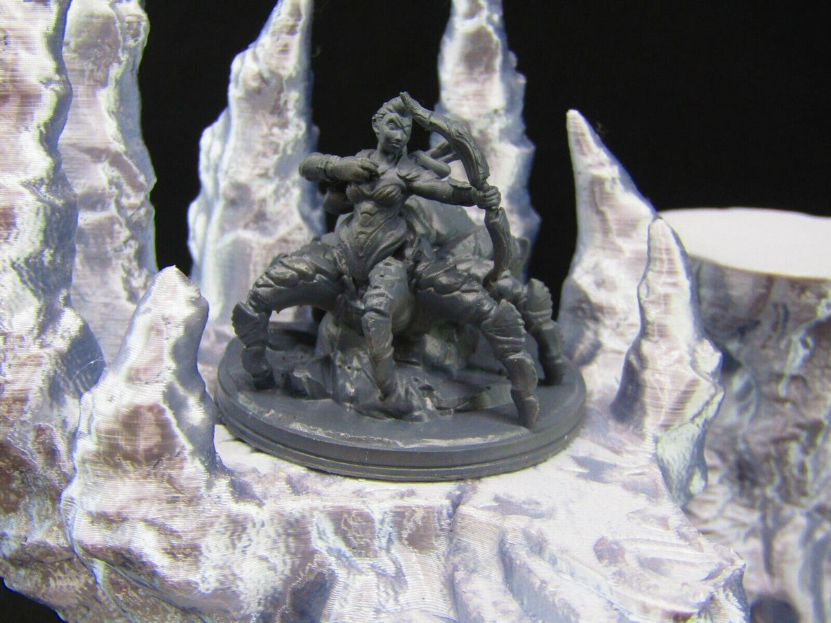 Spider Lair w/ Spiders & Spider Elf Hybrids Scatter Terrain Scenery 3D ...